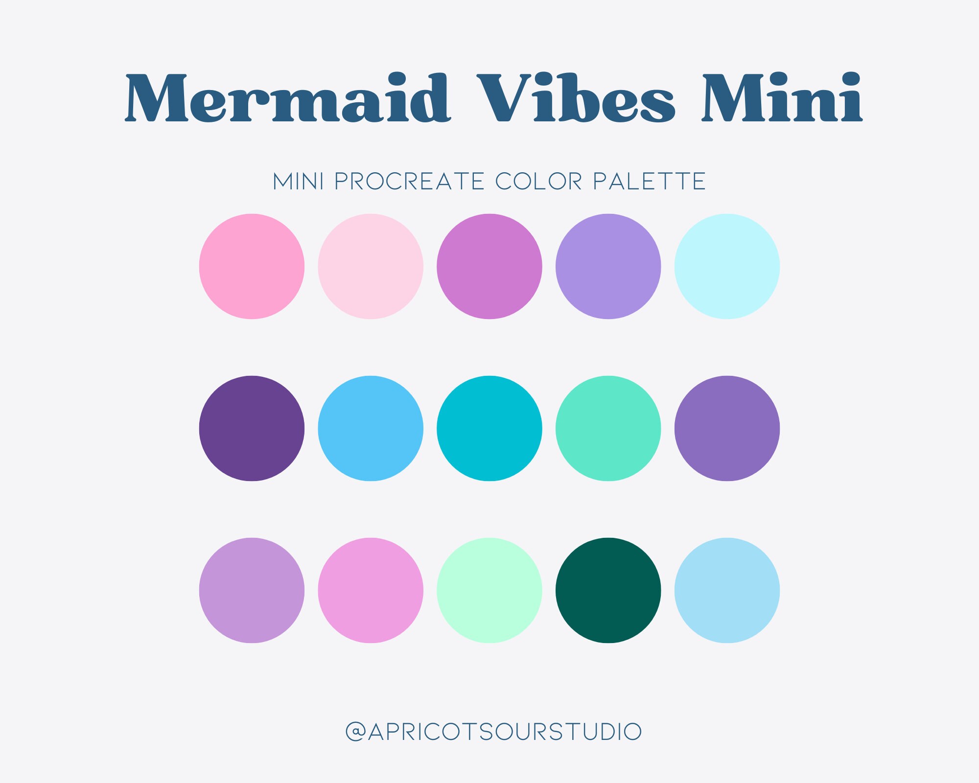 Summer Procreate Mermaid Color Palette Mini - Etsy