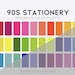 90s Stationery Procreate Color Palette - Etsy