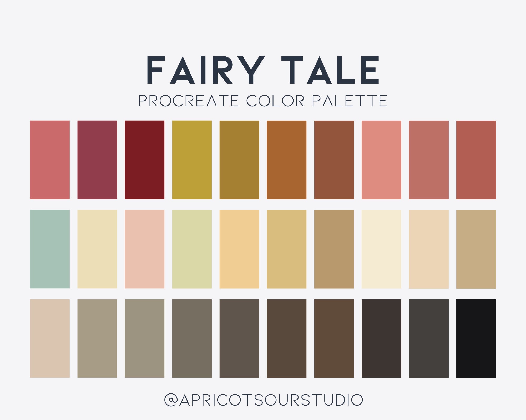 Fairy Tale Procreate Color Palette - Etsy
