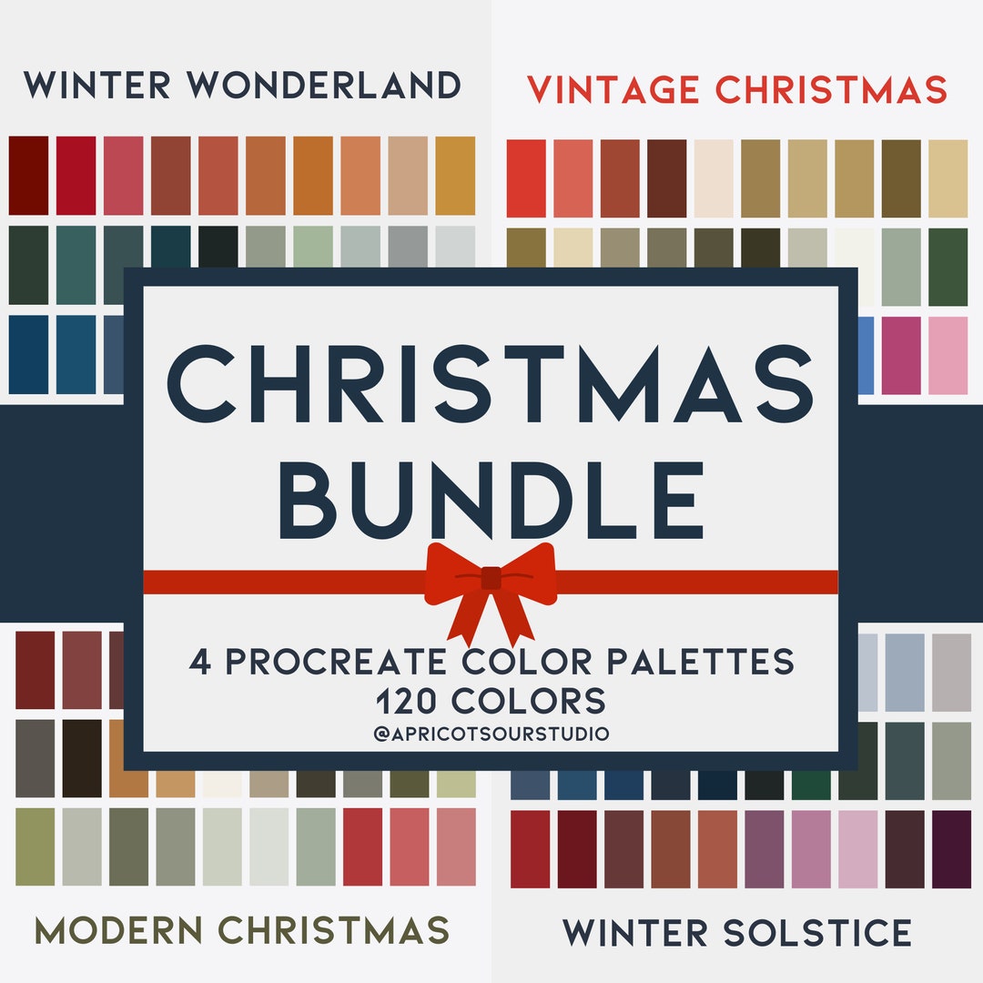 Christmas Bundle Procreate Color Palettes Procreate App - Etsy