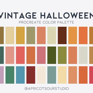 Vintage Halloween Color Palette - Etsy