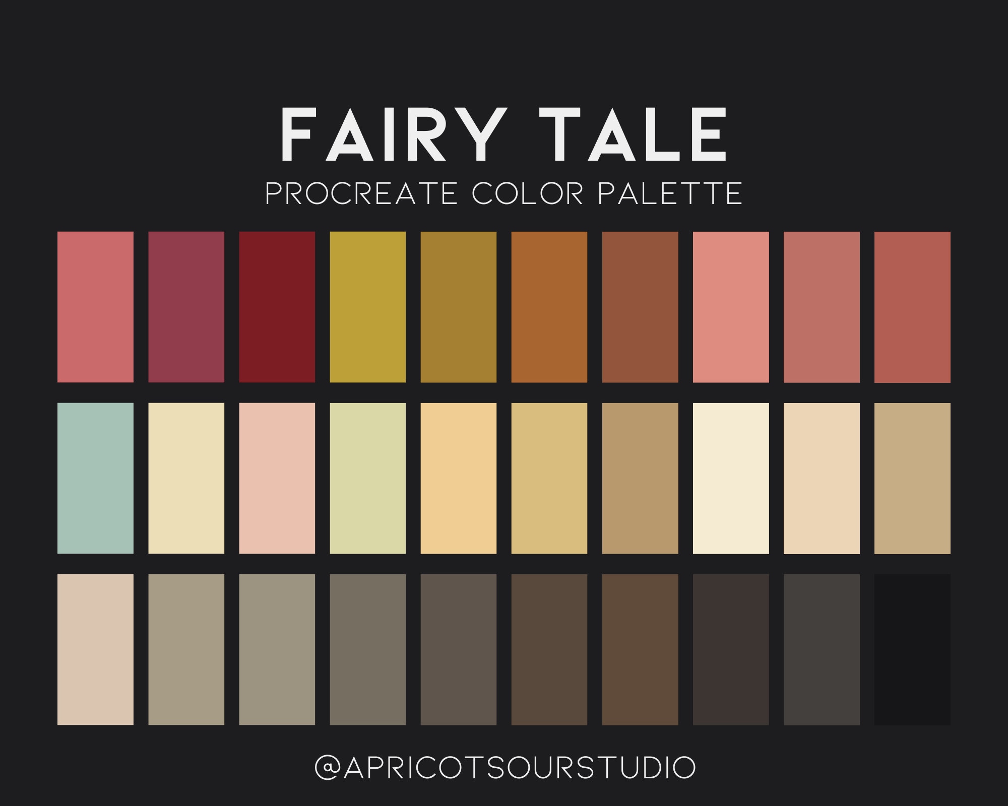 Fairy Tale Procreate Color Palette - Etsy
