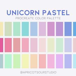 Unicorn Pastel Procreate Color Palette - Etsy