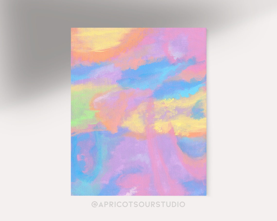 Downloadable Y2K Aesthetic Pastel Abstract Original Contemporary ...