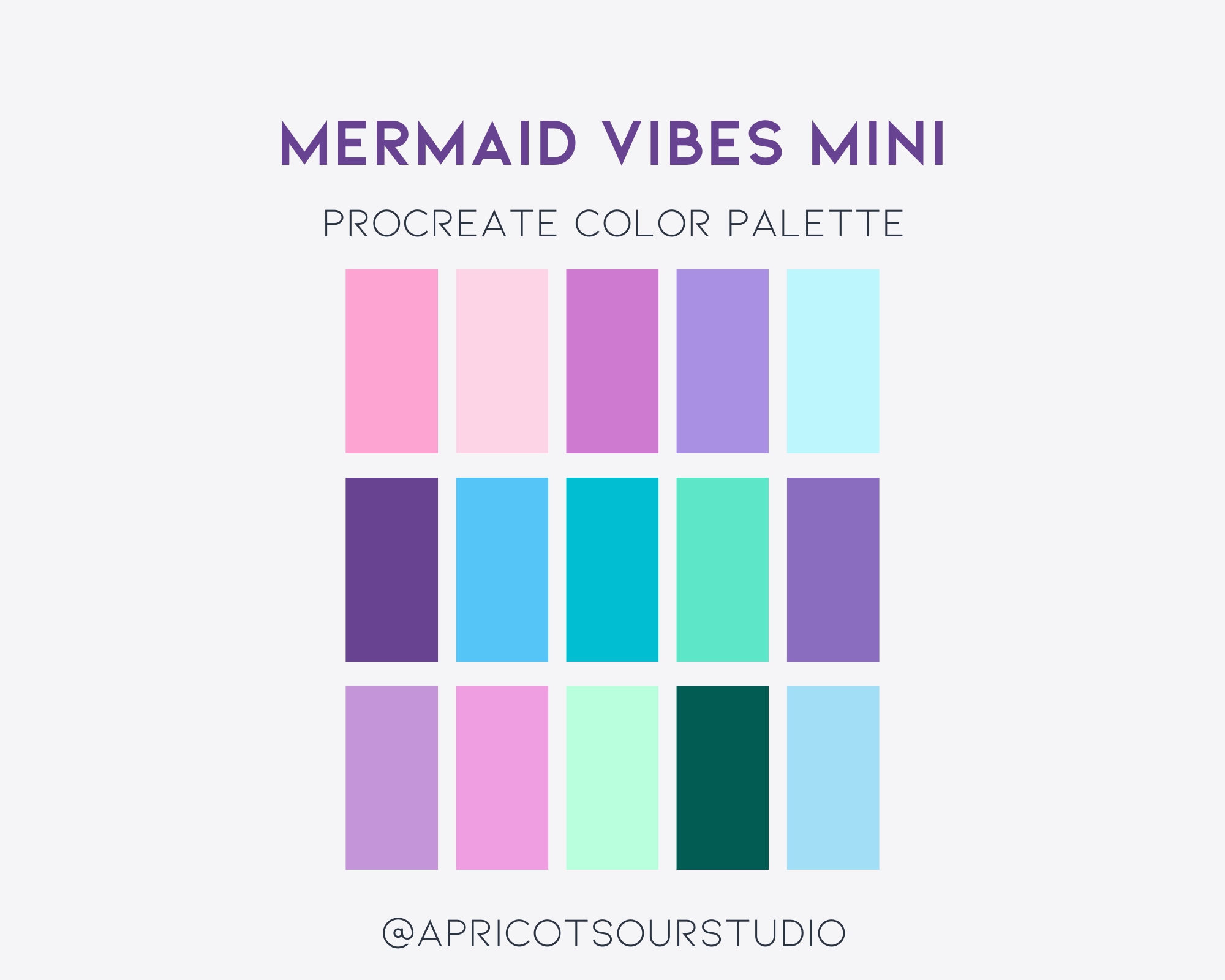 Summer Procreate Mermaid Color Palette Mini - Etsy