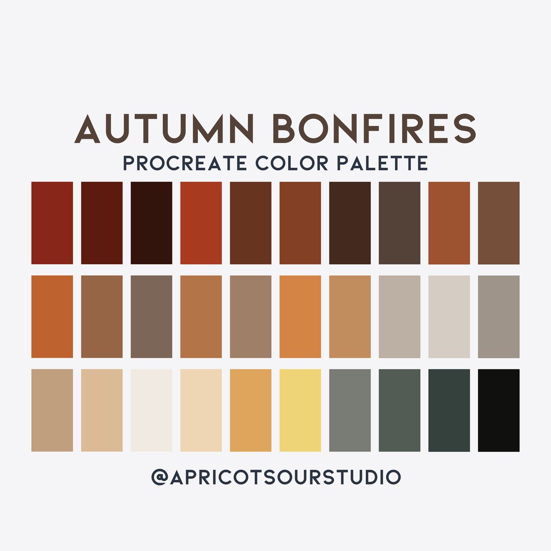 Autumn Bonfires Procreate Color Palette - Etsy