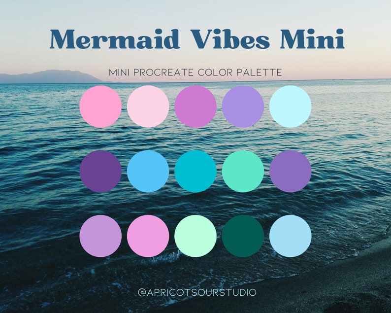 Summer Procreate Mermaid Color Palette Mini - Etsy