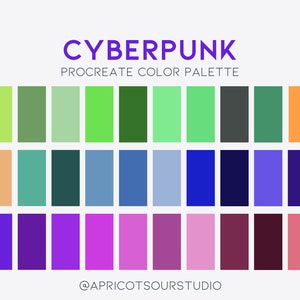 Cyberpunk Procreate Color Palette | Procreate App | Cyber Colors ...