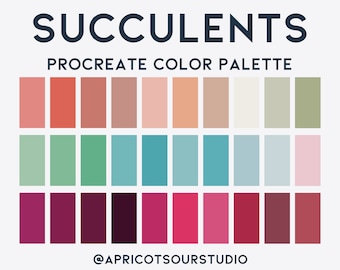 Muted Florals, Digital Color Palette for Procreate, Muted Earthy Tones ...