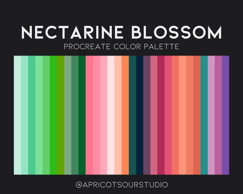 Nectarine Blossom Procreate Color Palette - Etsy