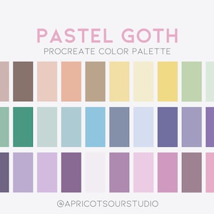 Pastel Goth Procreate Color Palette - Etsy
