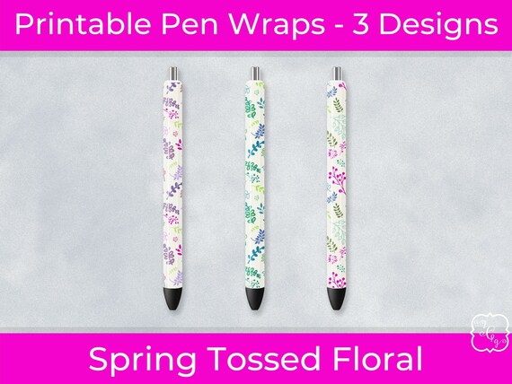 PRINTABLE Pen Wrap Set Glitter Pen Wraps Epoxy Pen Wrap - Etsy