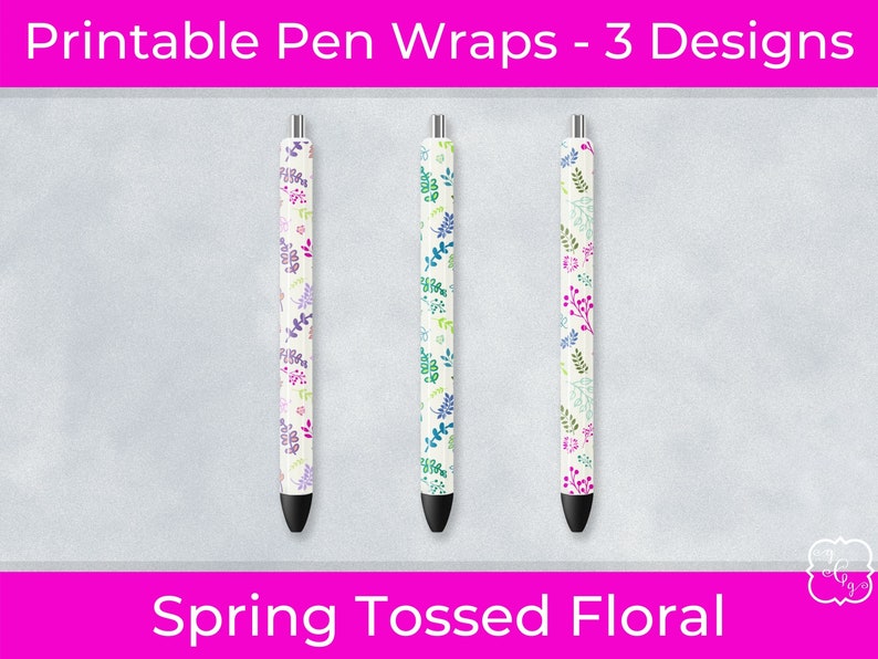 PRINTABLE Pen Wrap Set Glitter Pen Wraps Epoxy Pen Wrap Bright Bold ...