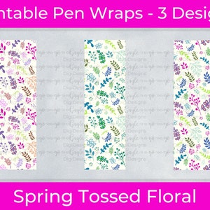 PRINTABLE Pen Wrap Set Glitter Pen Wraps Epoxy Pen Wrap Bright Bold ...
