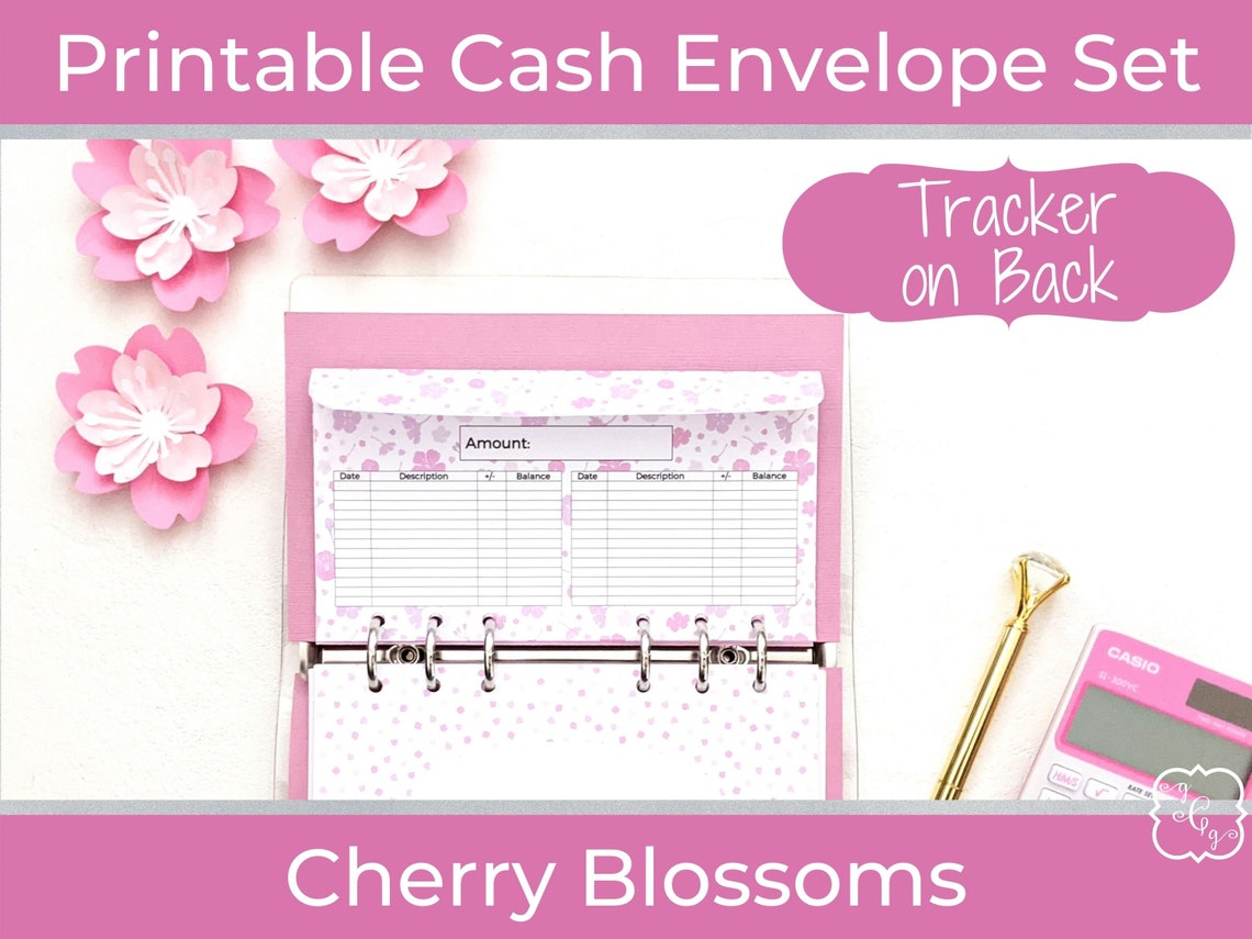 PRINTABLE Cash Envelope Set With Transaction Tracker Budget Essentials ...