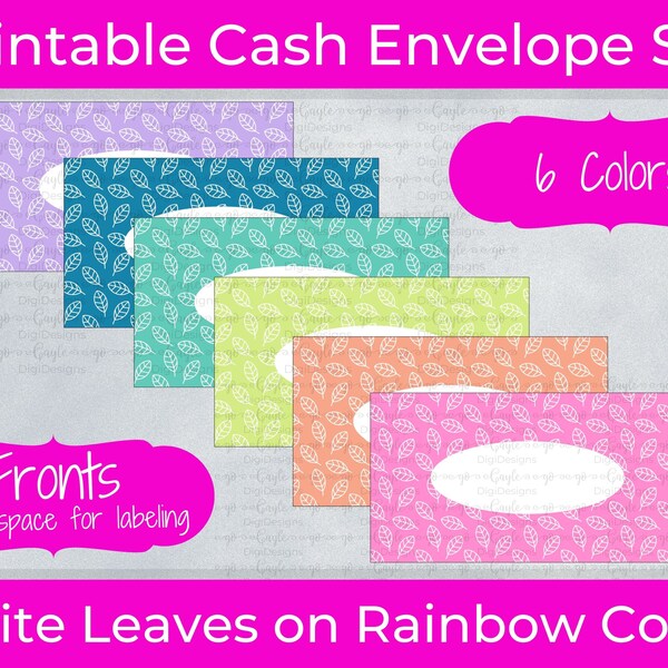 PRINTABLE Cash Envelope Set With Transaction Tracker Budget Essentials ...