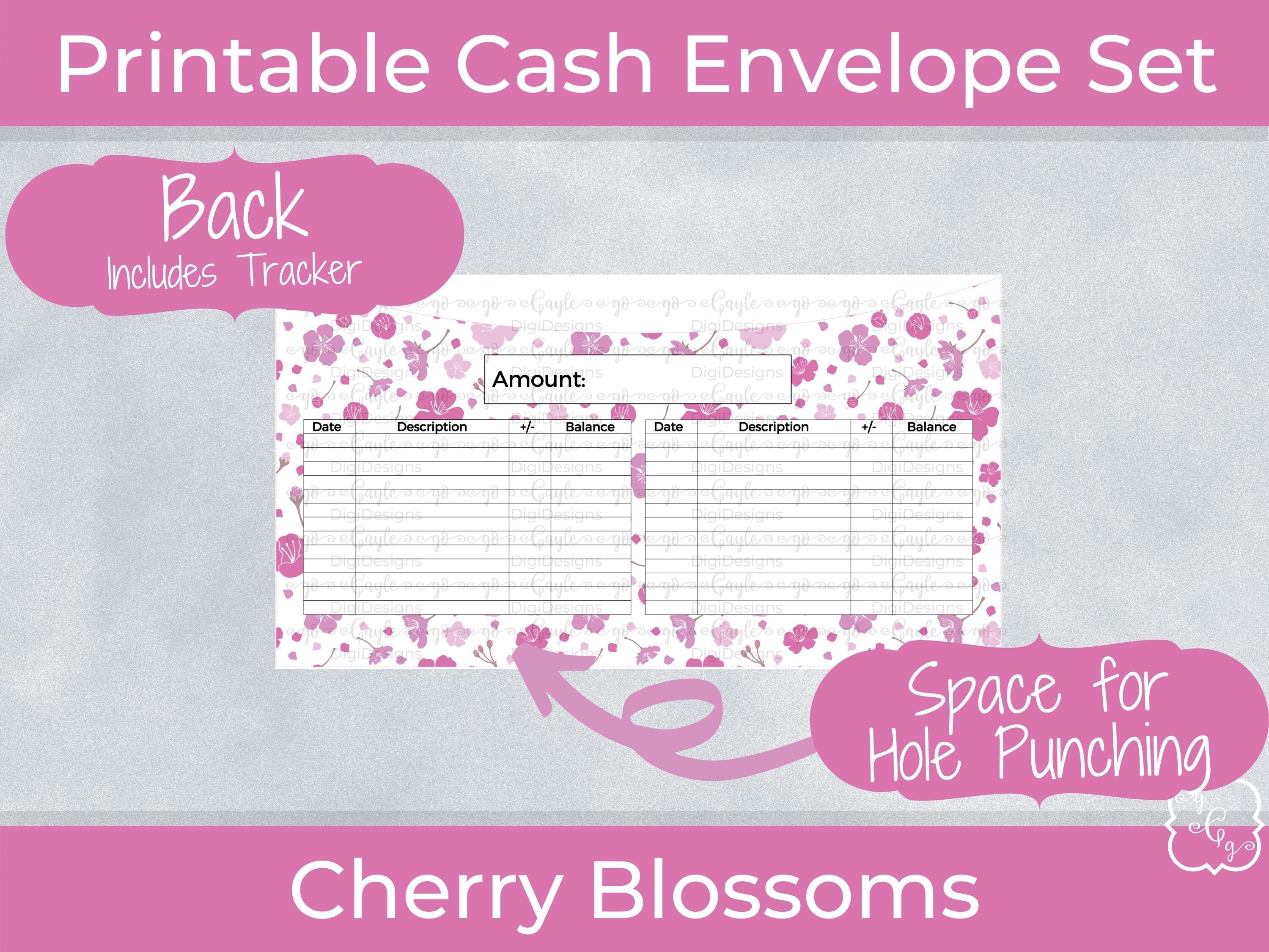 PRINTABLE Cash Envelope Set With Transaction Tracker Budget Essentials ...