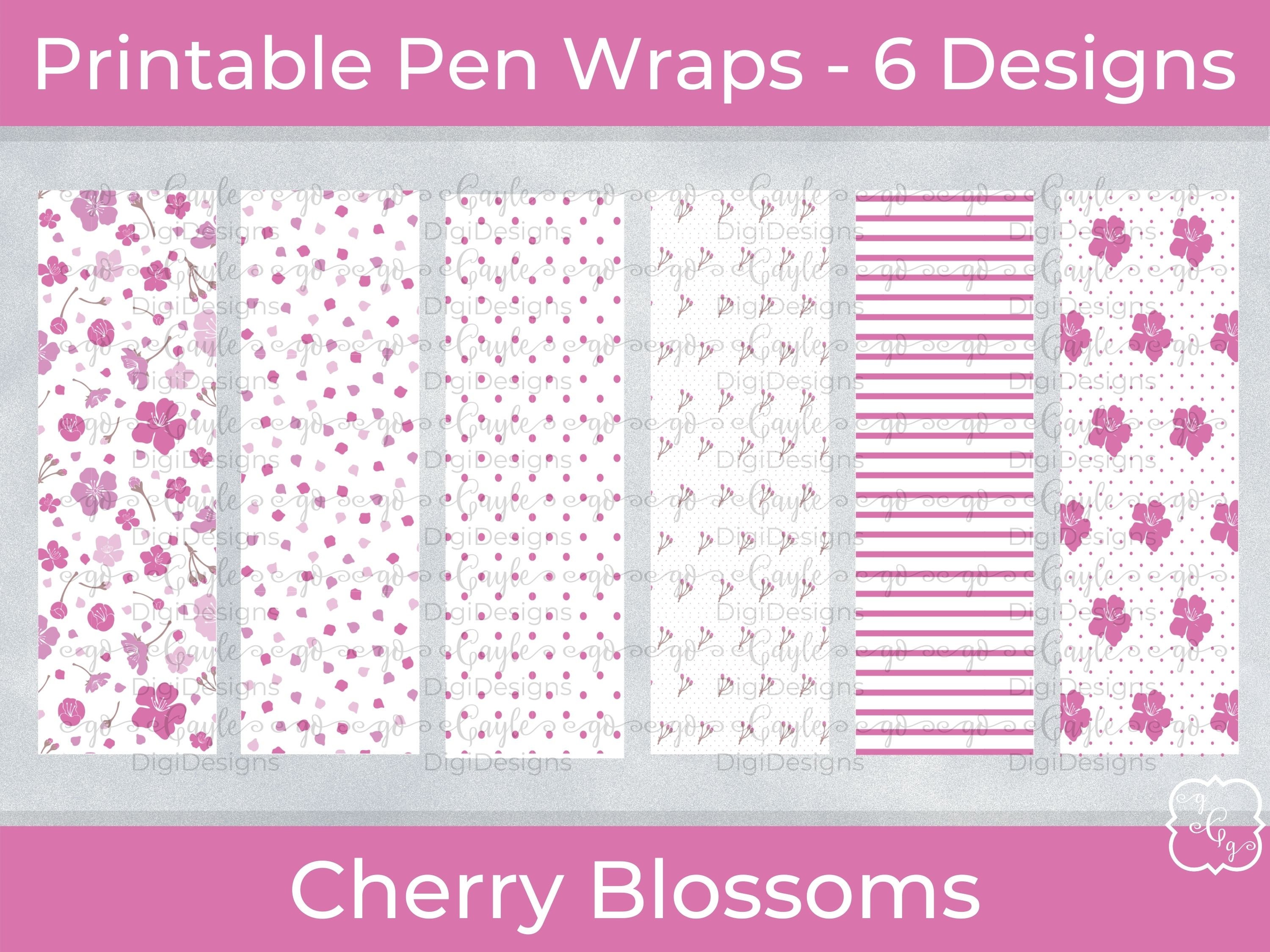 PRINTABLE Pen Wrap Set Glitter Pen Wrap Epoxy Pen Wraps - Etsy
