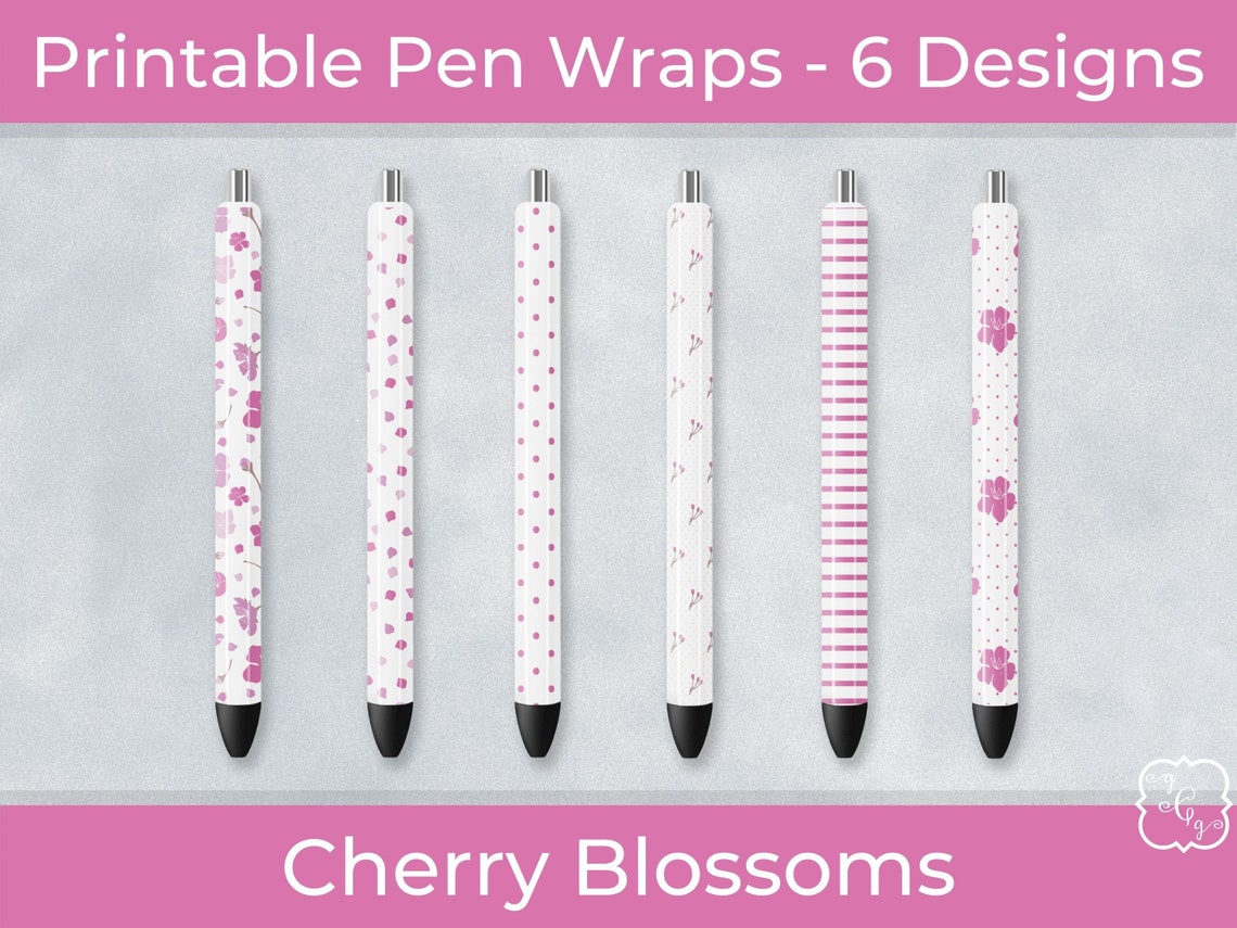 PRINTABLE Pen Wrap Set Glitter Pen Wrap Epoxy Pen Wraps - Etsy