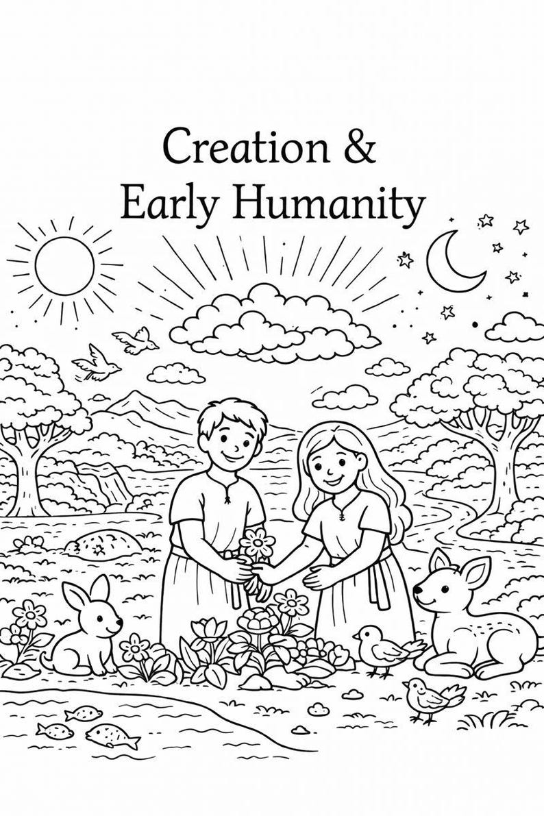 Toddler Christian Coloring Book | Creation & Noah Bible Stories | Faith ...
