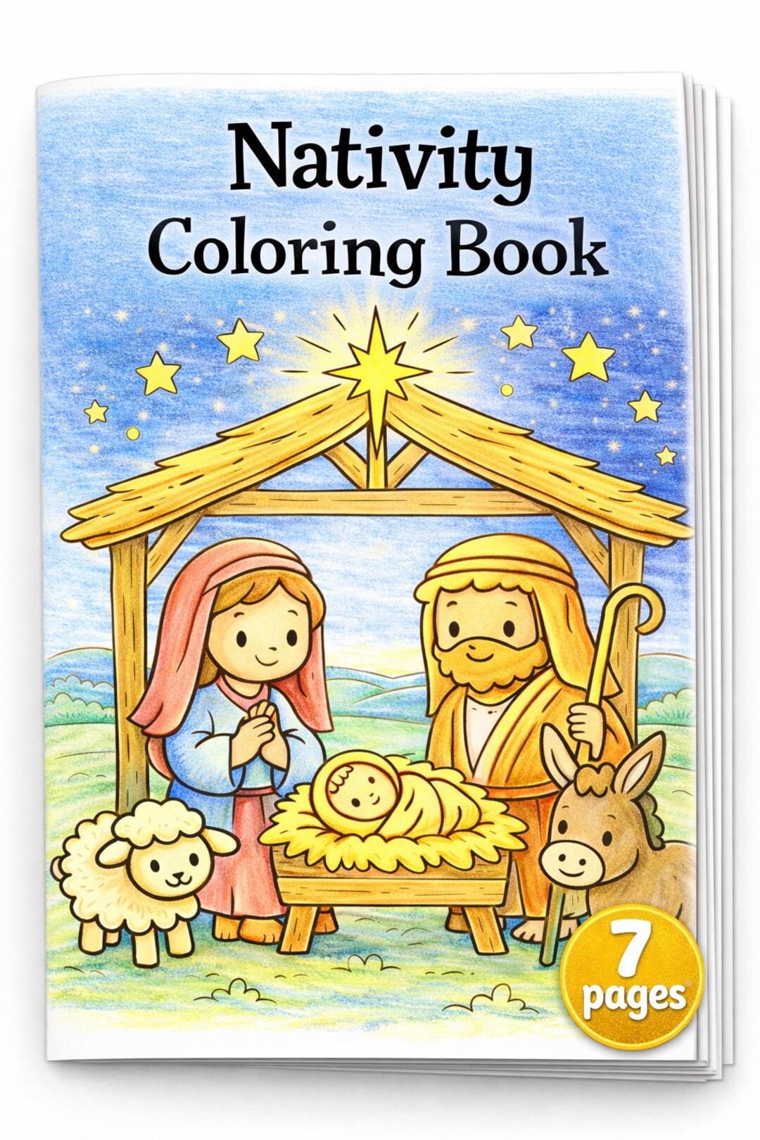 Printable Nativity Coloring Book for Kids | Sunday School Activity PDF ...