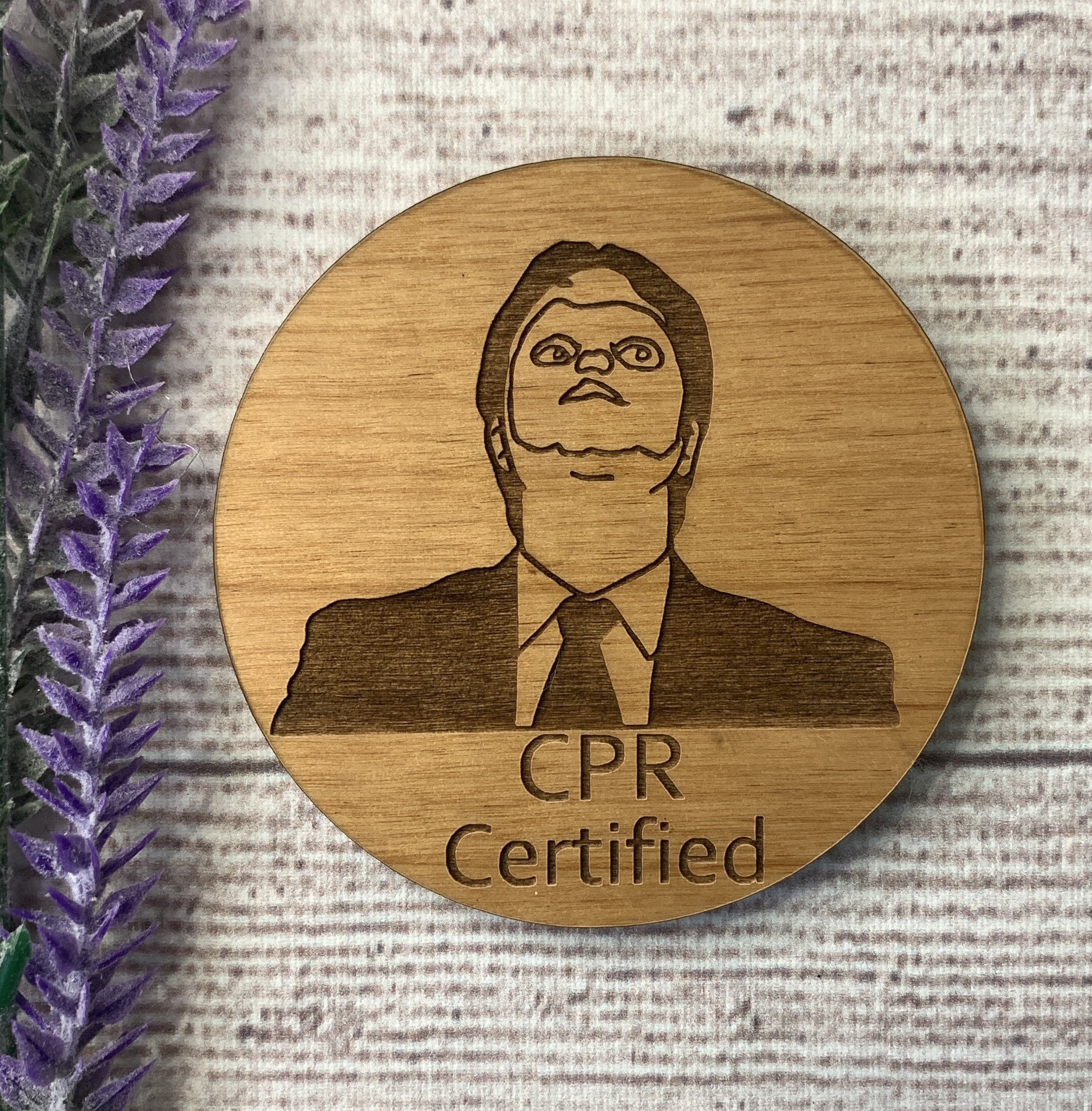 Dwight the Office CPR Certified Magnet | Etsy