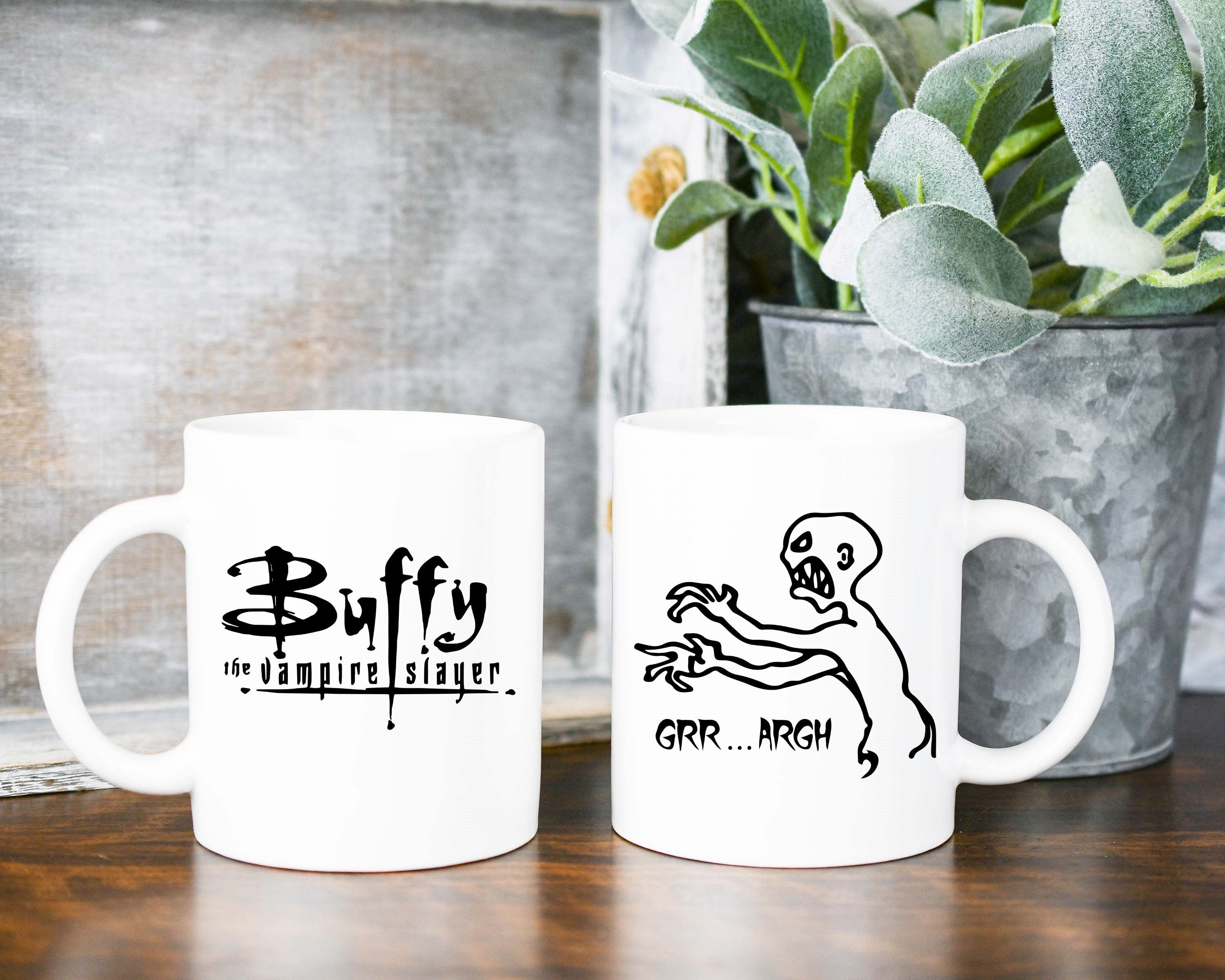 Buffy the Vampire Slayer Coffee Mug -grr Argh Coffee Cup, Buffy Fan ...