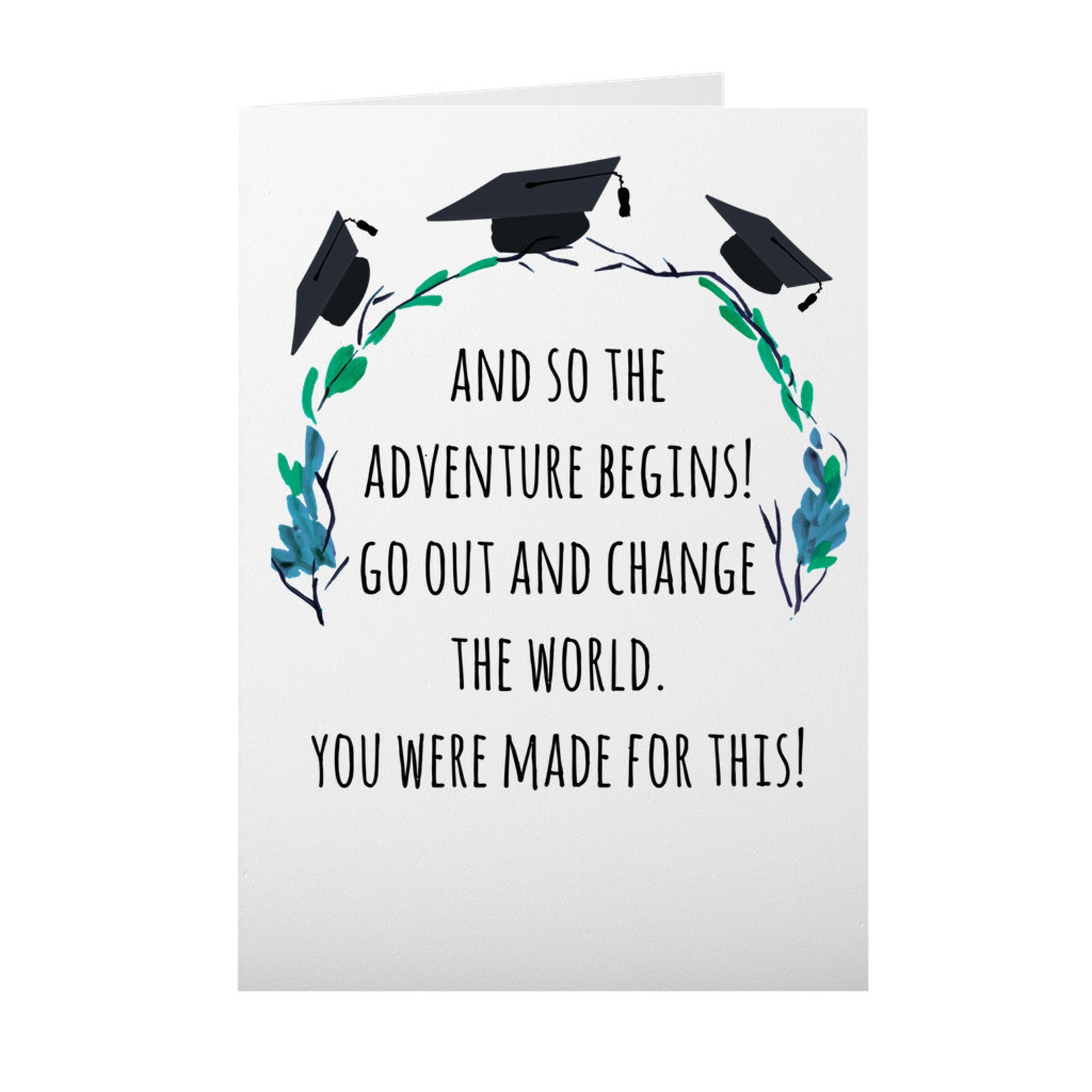 The Adventure Begins Graduation Card for Him or Her High - Etsy