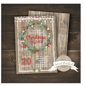 Rustic Christmas Gift Tags, Instant Access, Editable and Printable by ...