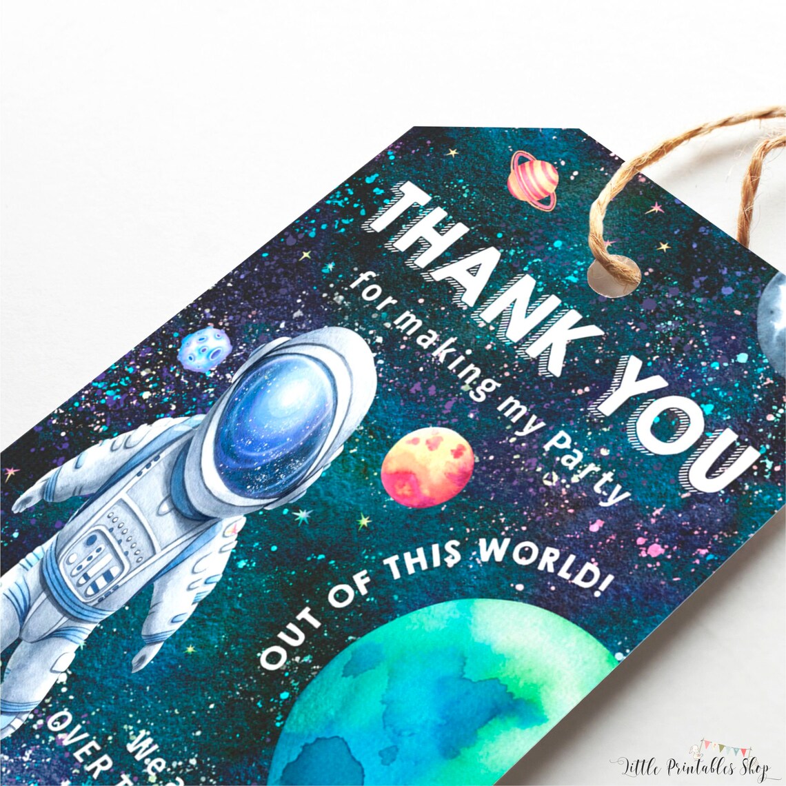Space Thank You Tags Instant Download Printable and Editable - Etsy