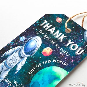 Space Thank You Tags, Instant Download, Printable and Editable by You ...