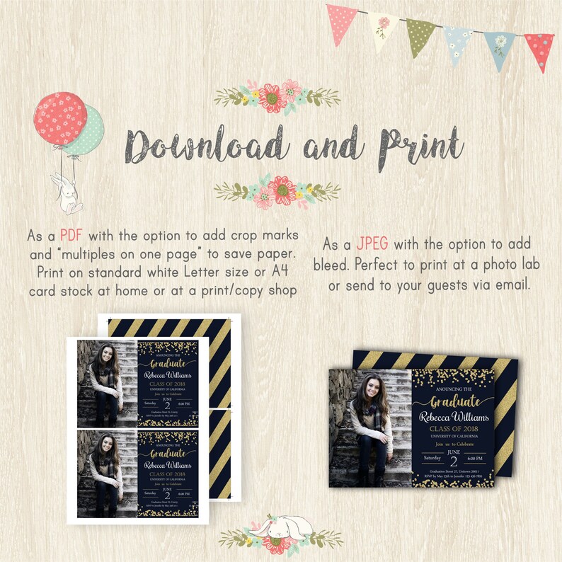 Virtual Graduation Invitation, Instant Access, Editable Social ...