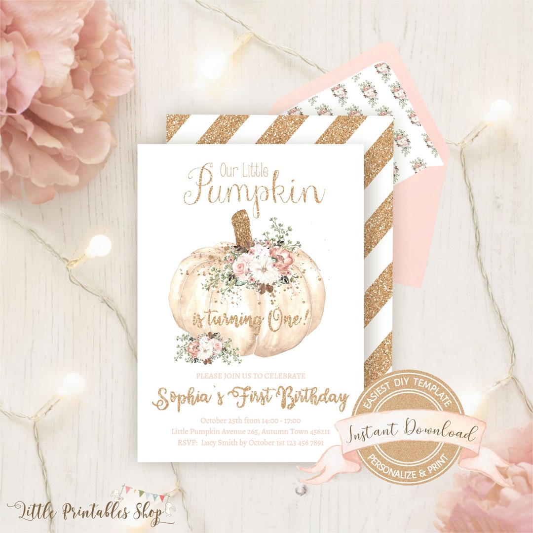 Fall Birthday Invitation Instant Download Editable & - Etsy