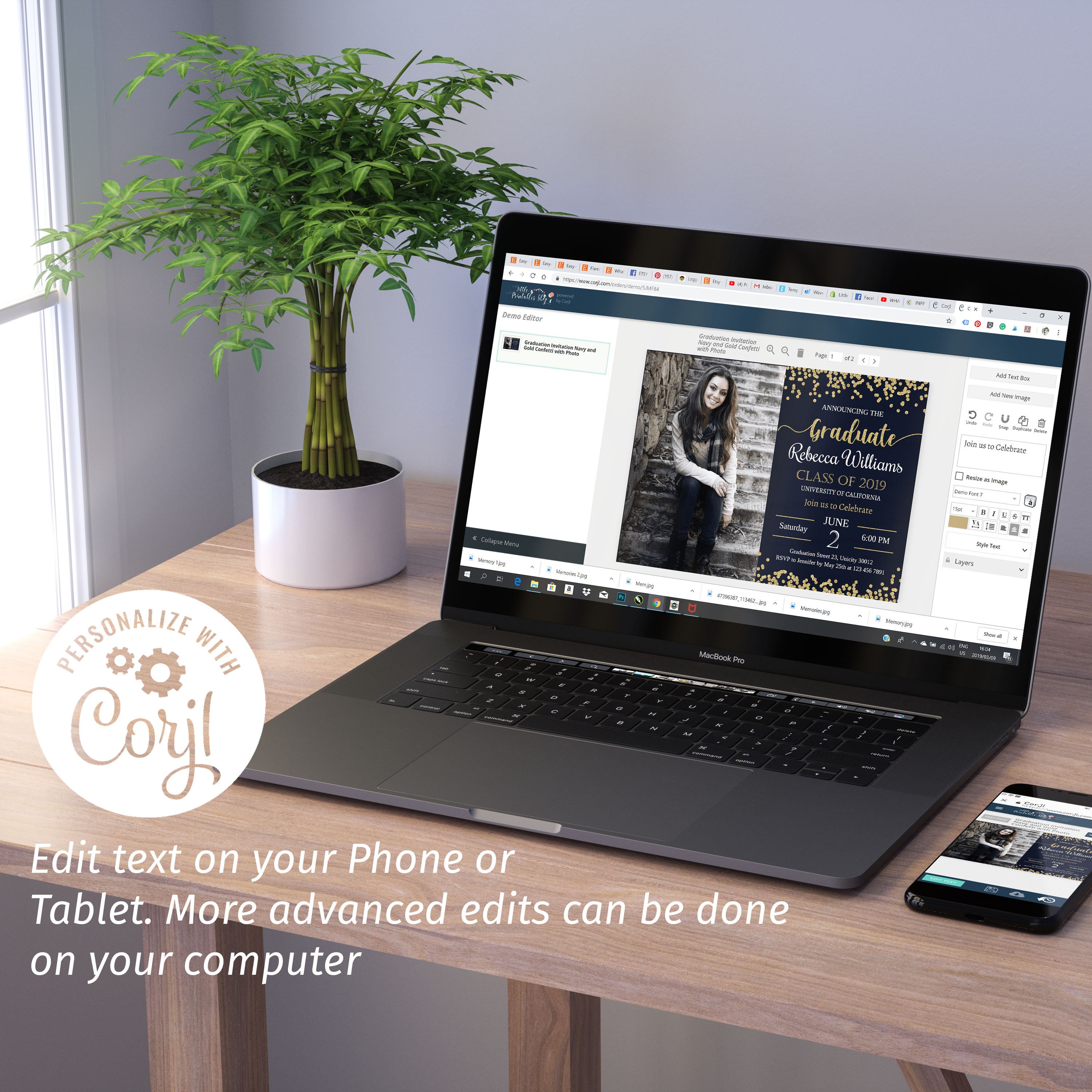 Virtual Graduation Invitation INSTANT DOWNLOAD Editable - Etsy