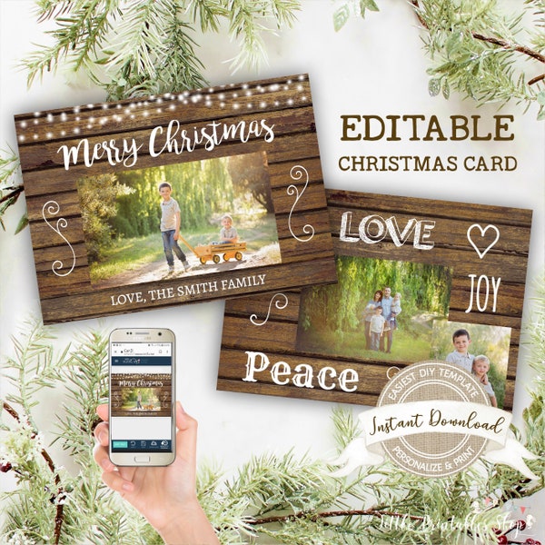 Rustic Holiday Cards - Etsy