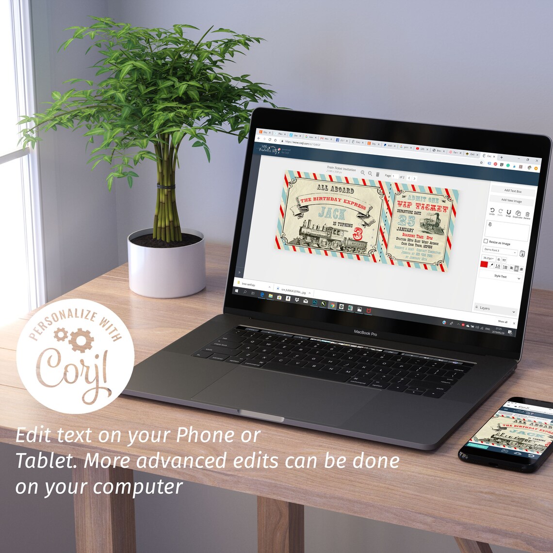 Train Thank You Tags, Instant Download, Printable and Editable by You ...