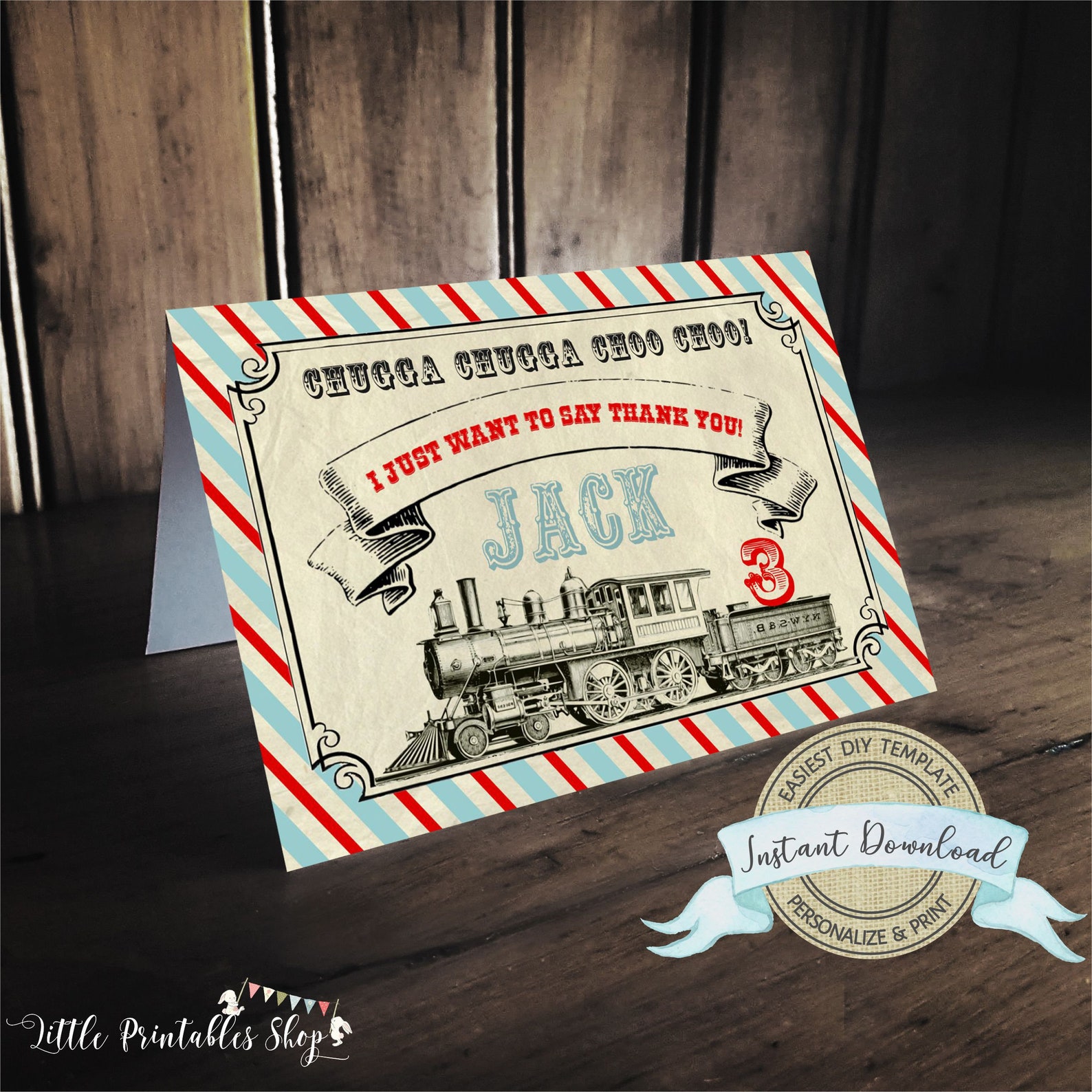 Editable Train Birthday Set for a Boy Instant Download - Etsy