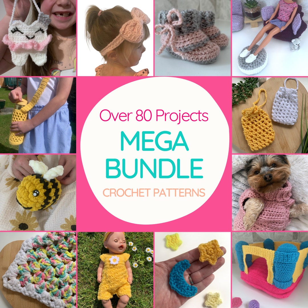 Over 80 PDF Crochet Pattern Bundle - Ultimate Mega Crochet Pattern ...