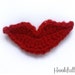 PDF Crochet Pattern | Lips Appliqué | Flat Mouth Motif | Valentines ...