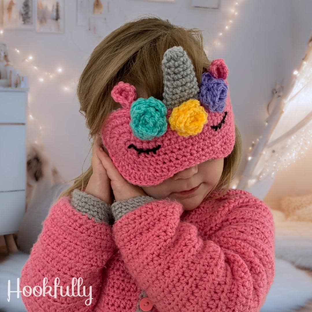 PDF Crochet Pattern | Unicorn Eye Mask | Girls Blindfold | Animal Kids ...