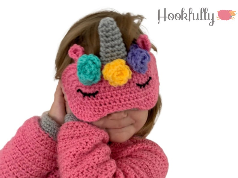 PDF Crochet Pattern | Unicorn Eye Mask | Girls Blindfold | Animal Kids ...