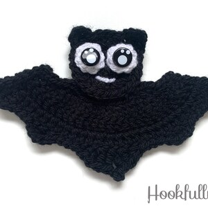 Crochet Pattern PDF | Cute Halloween Bat Applique | Flat Bat Motif ...