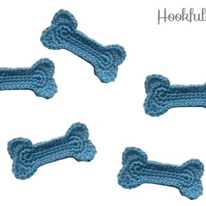 PDF Crochet Pattern | Dog Bone Applique | Flat Bone Motif | Easy ...