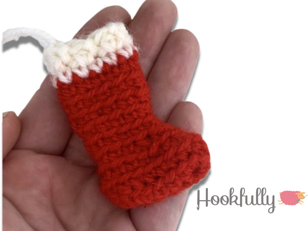 PDF Crochet Pattern Small Christmas Stocking Tiny Stocking Christmas ...