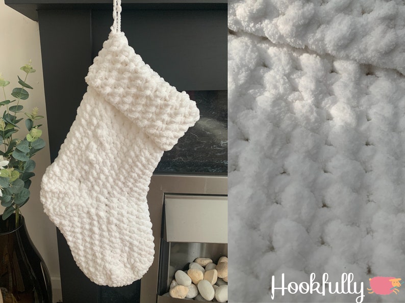 PDF Crochet Pattern | Large Christmas Stocking | No Sew One Piece ...