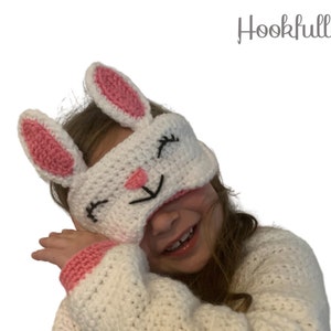 PDF Crochet Pattern | Bunny Eye Mask | Kids Rabbit Blindfold | Boys or ...