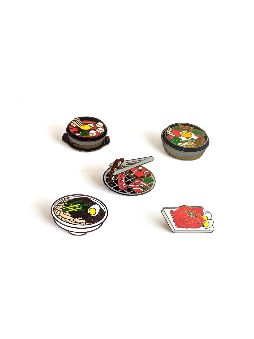 Korean Food Enamel Pin Set - Etsy