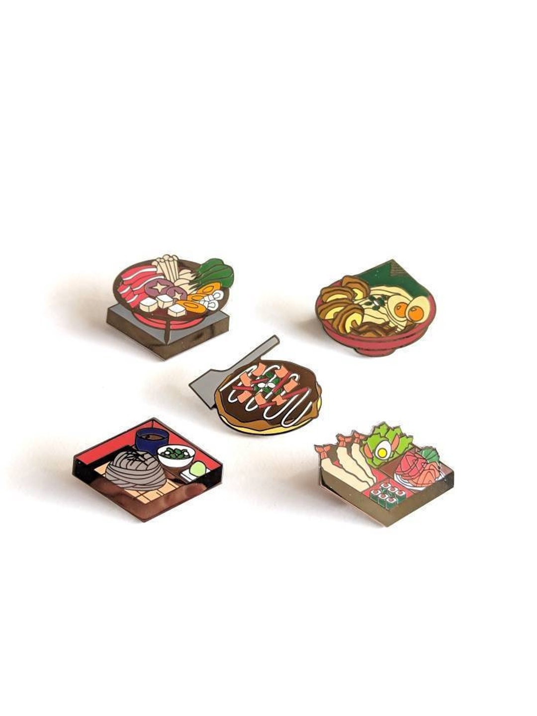Japanese Food Enamel Pin Set - Etsy