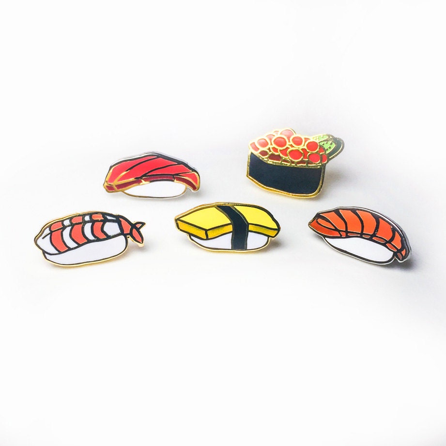 Sushi Omakase Enamel Pin Set - Etsy Singapore