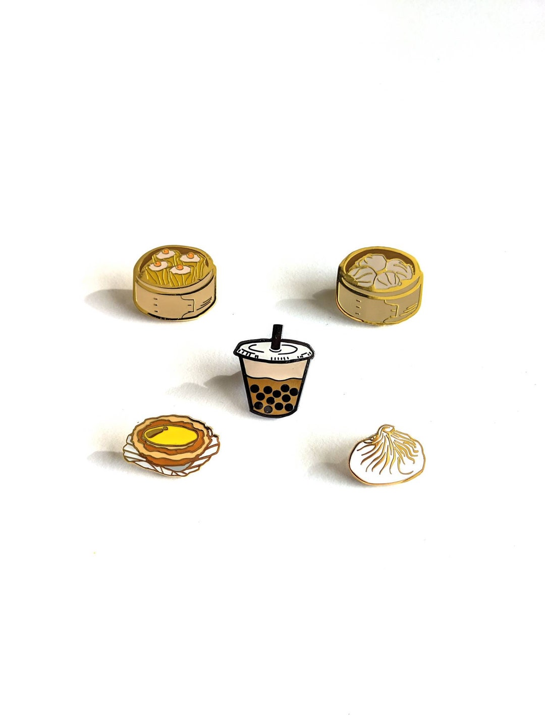Dim Sum Enamel Pin Set - Etsy